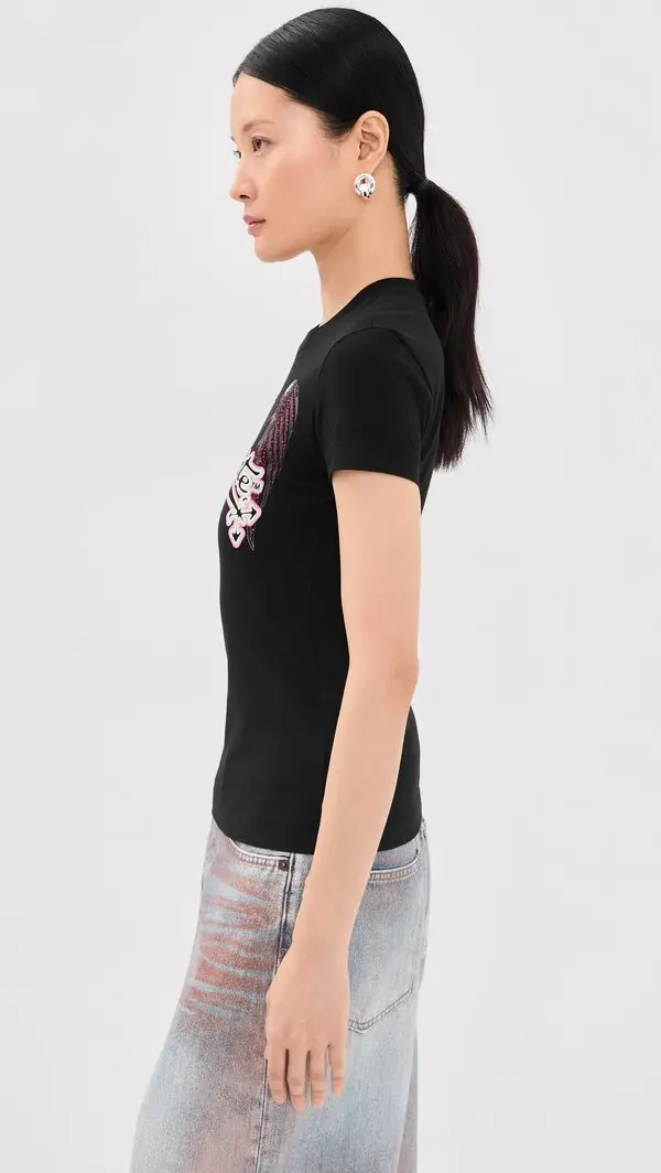 Off-White Swarovski Double Eagle Slim Tee