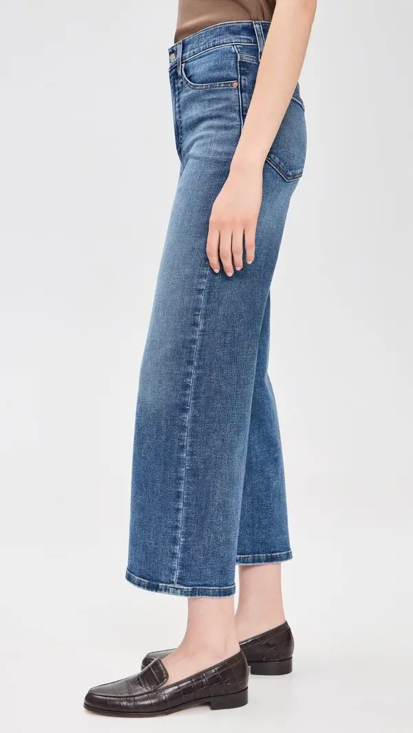 Madewell The Wide-leg Crop Super Stretch Denim Jean - Oneida Wash