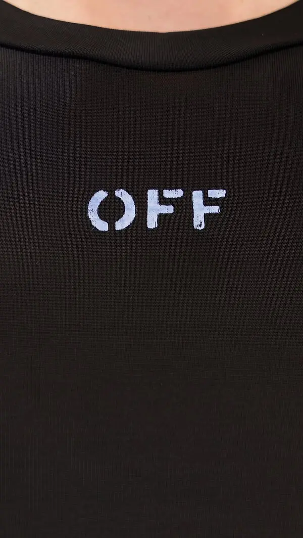 Off-White Second Skin Long Sleeve Crew Tee - Black