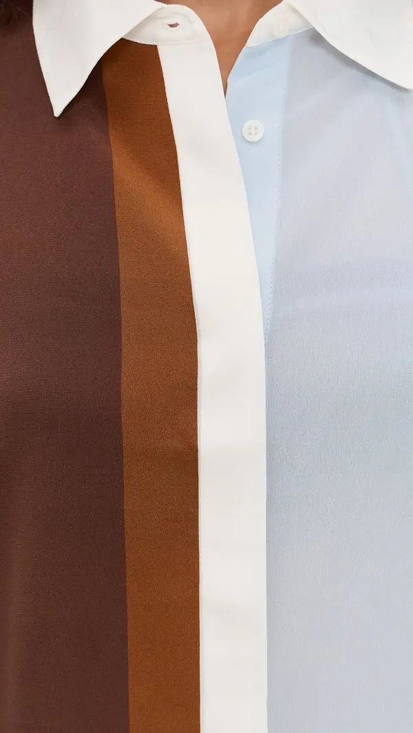 SIR. Marais Striped Silk Shirt - Metro