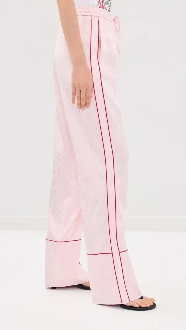 Off-White Satin Pajama Pants