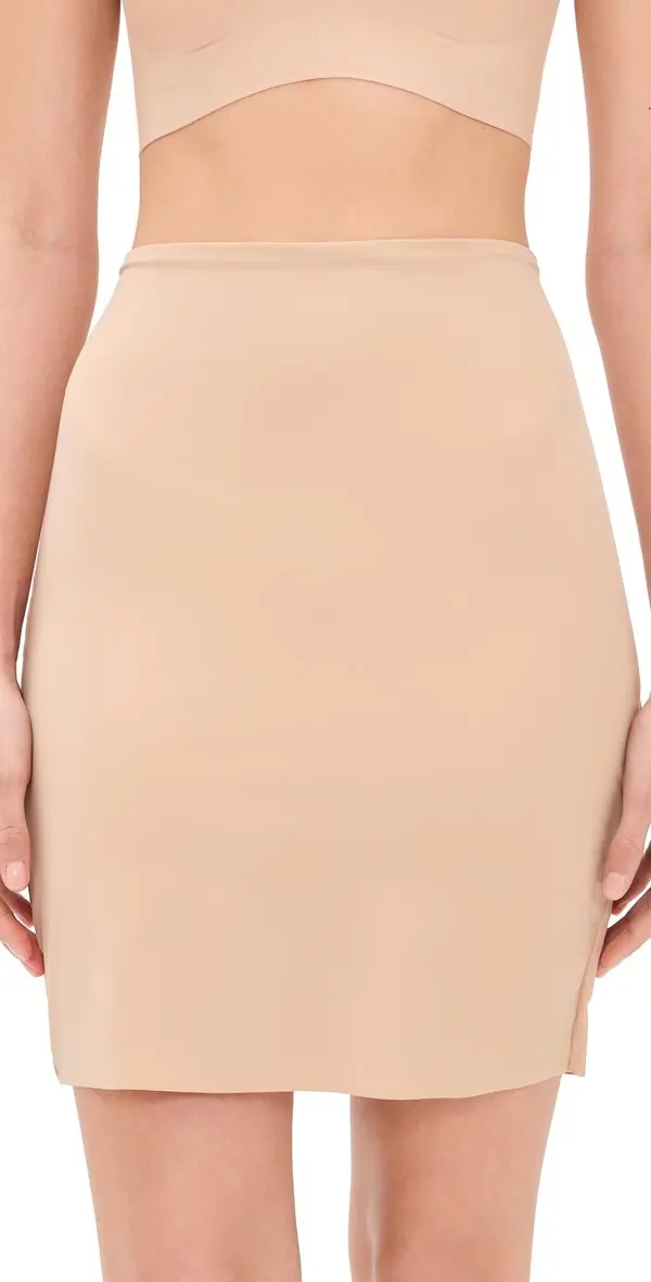 Commando Half Slip With Control Shorts - Beige