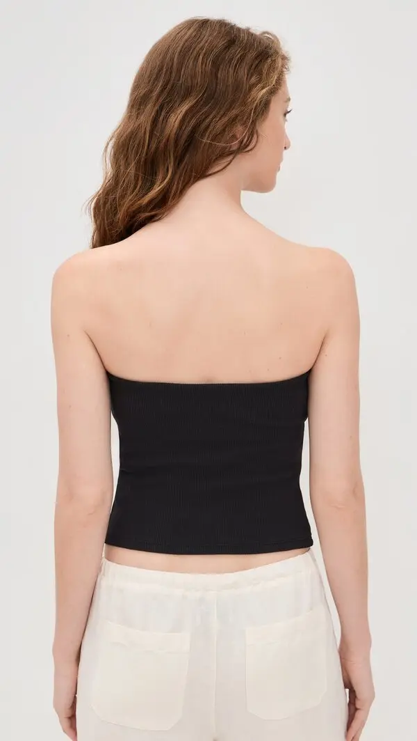 Enza Costa Cotton Rib Bandeau Top