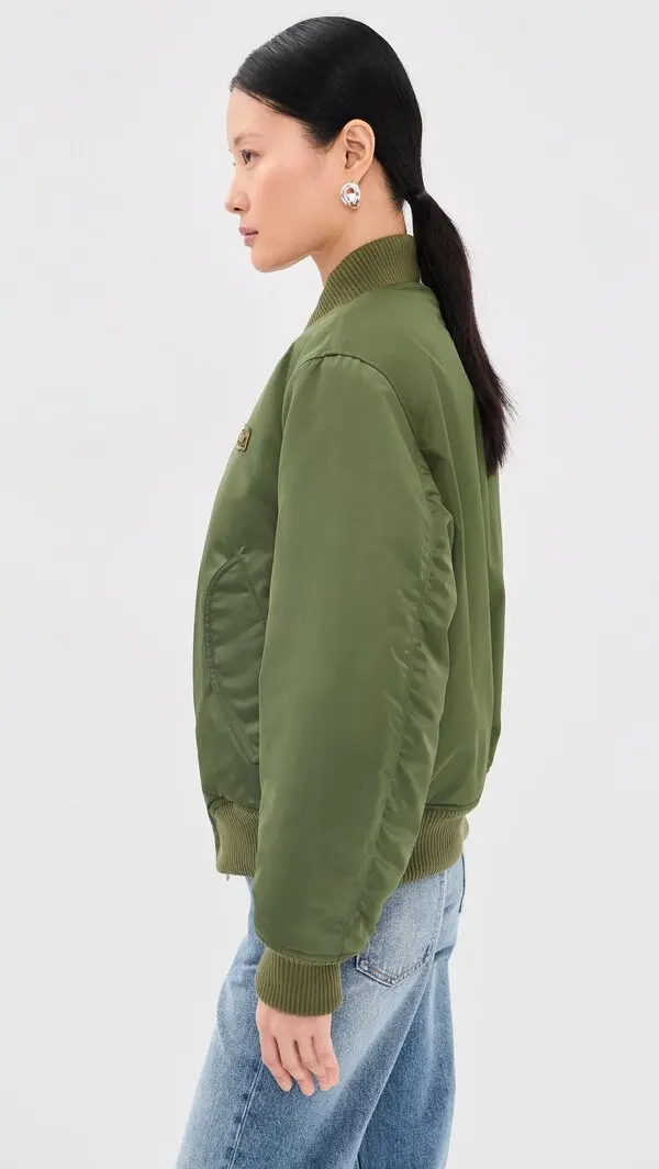 Off-White Embroidered Nylon Bomber Jacket - Beech