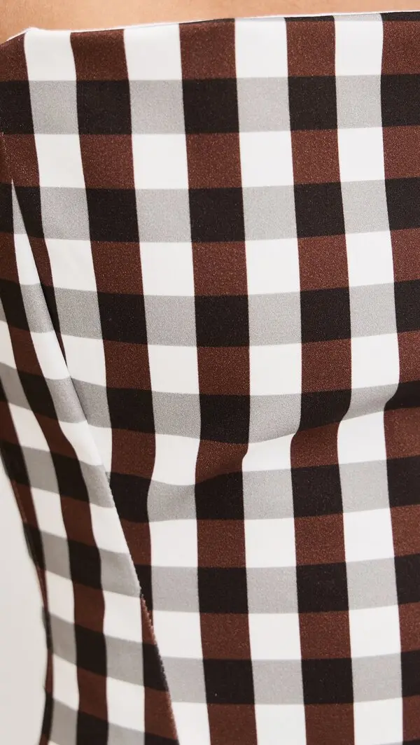CULTNAKED Etta Bandeau Corset Gingham Check Print