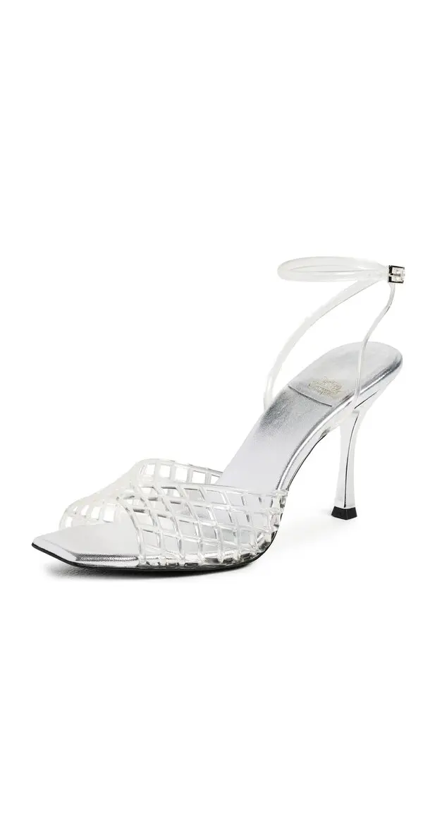 Jeffrey Campbell Latti Jelly Sandals - Clear Silver