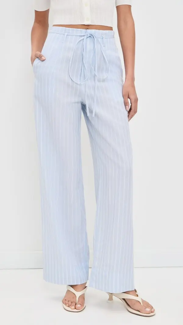 Onia Striped Paper Bag Waist Trousers