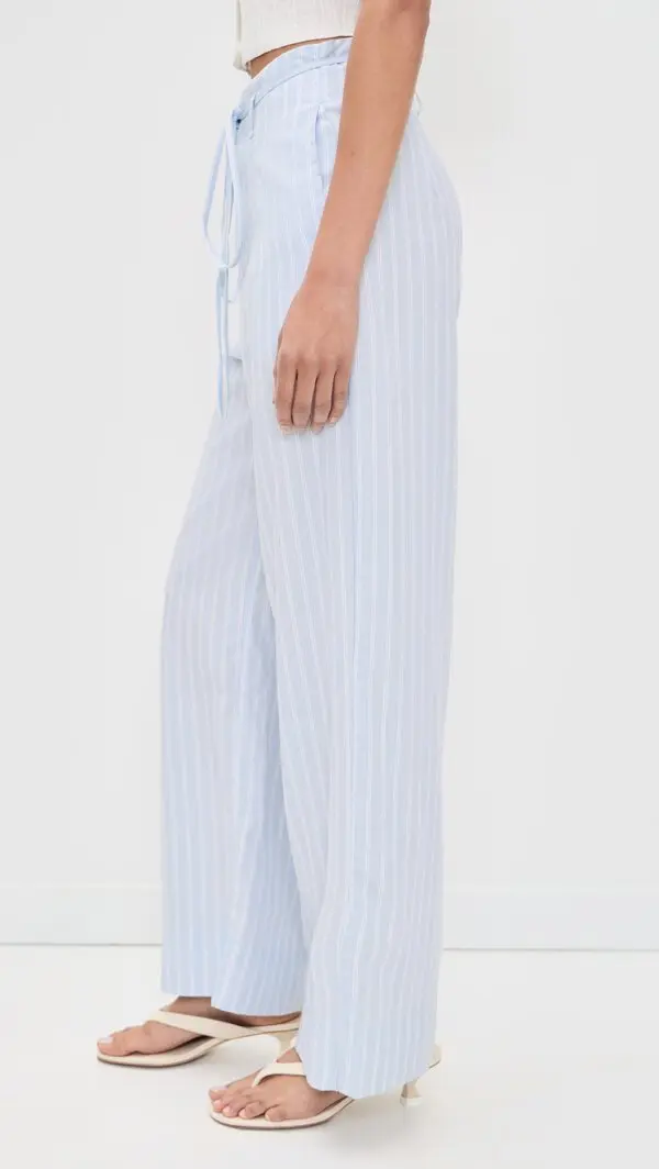 Onia Striped Paper Bag Waist Trousers
