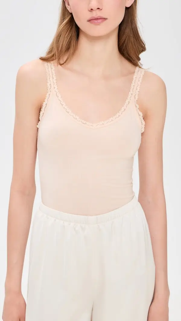 STRIPE & STARE Lace Trim Cami