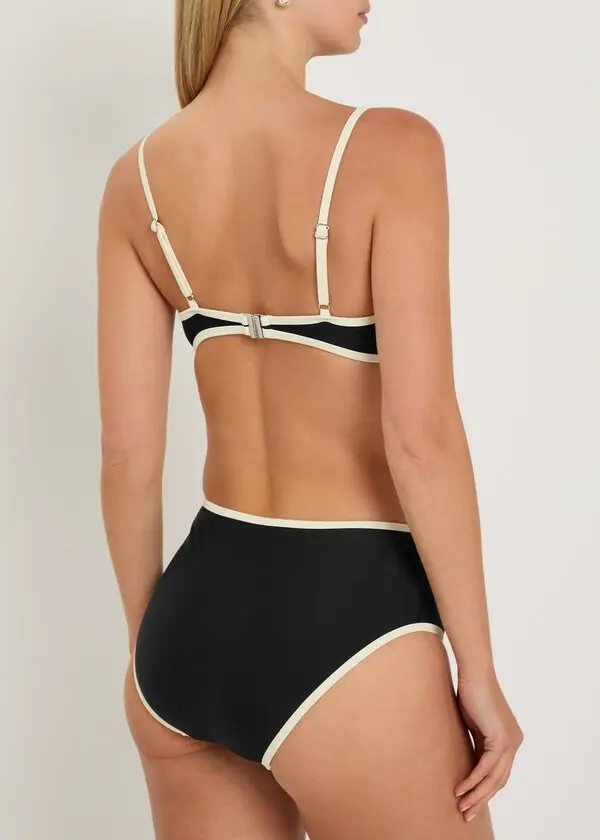 SOLAQUA Contrast-trim Bikini Set