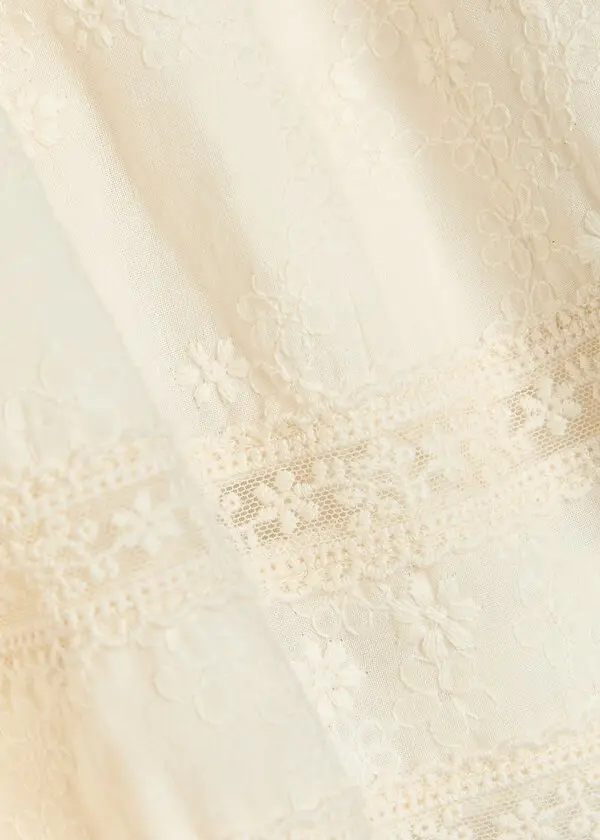 SOLAQUA Embroidered Cotton Shorts