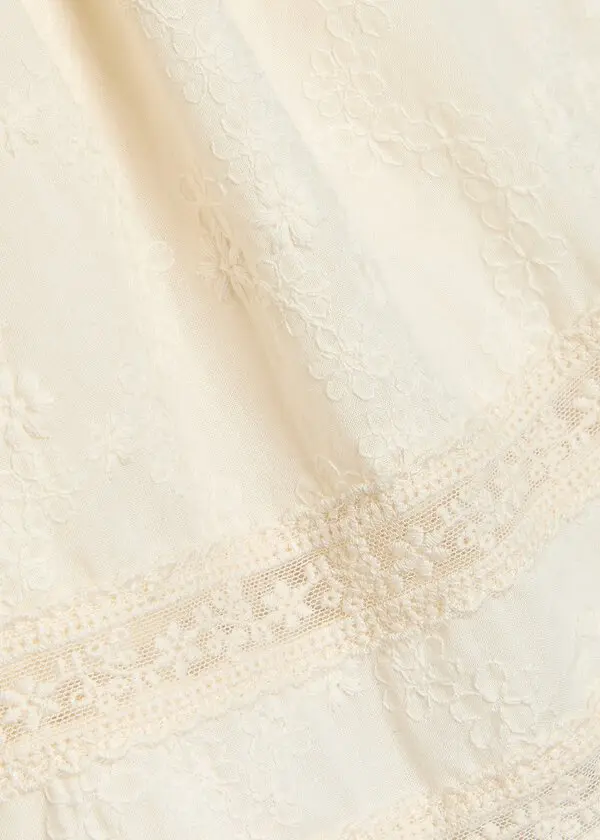SOLAQUA Embroidered Wide-leg Trousers