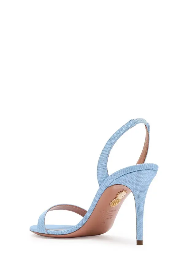 AQUAZZURA Aquazzurra So Nude 85 Raffia Slingback Sandals