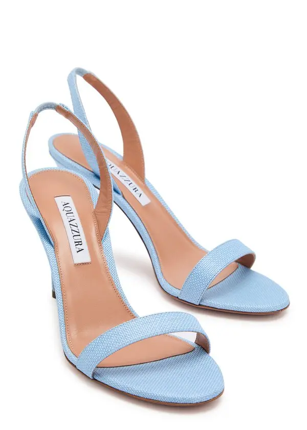 AQUAZZURA Aquazzurra So Nude 85 Raffia Slingback Sandals