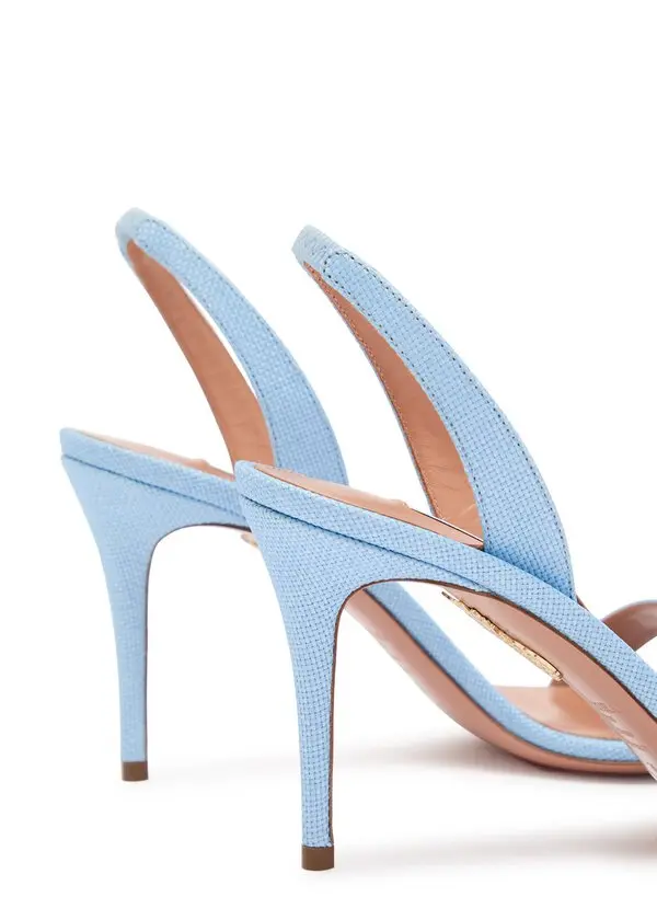 AQUAZZURA Aquazzurra So Nude 85 Raffia Slingback Sandals
