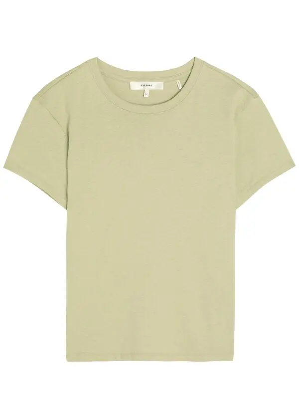 FRAME The Vintage Baby Cotton-blend T-shirt