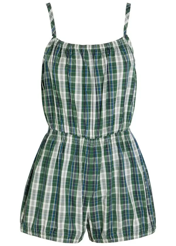 Suzie Kondi Dassia Cotton-poplin Romper - Green