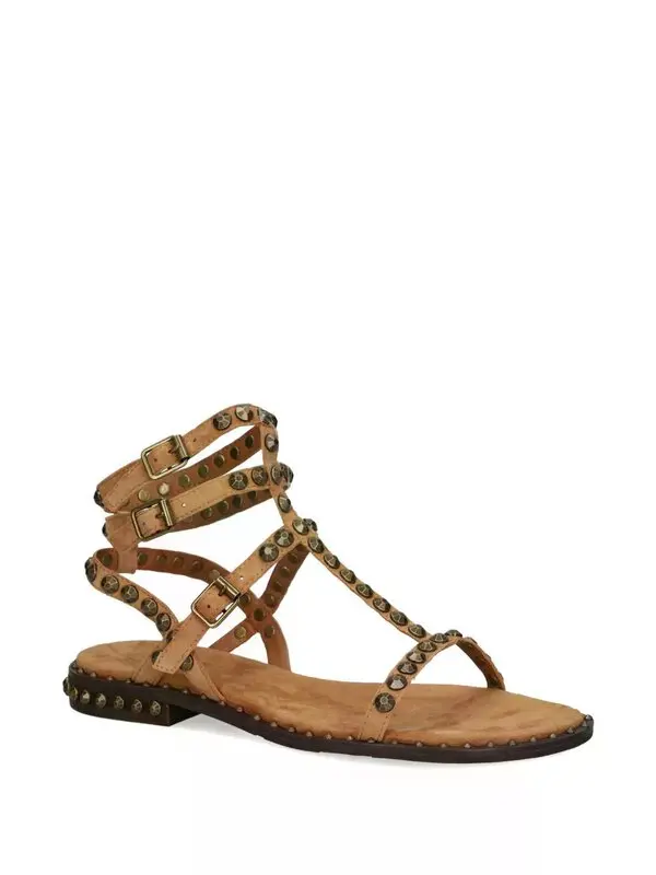 Ash Studded Suede Strappy Flat Sandals