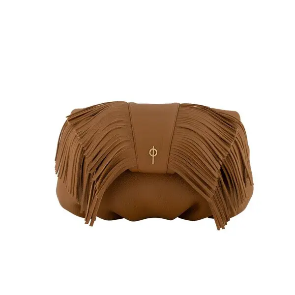 OTRERA Fringe Leather Leda Clutch