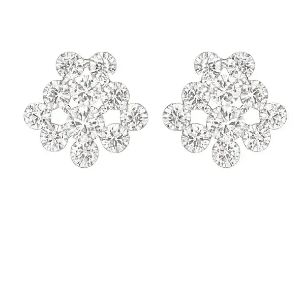 MAISON DE GALA Blooming Cluster Earrings - Silver