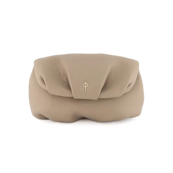 OTRERA Leda Leather Clutch - Grey