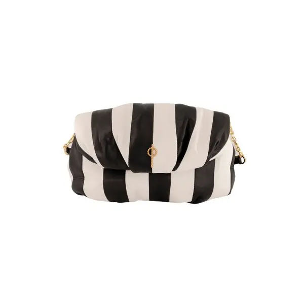 OTRERA Striped Leather Leda Crossbody Bag