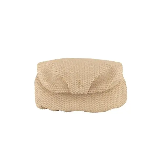 OTRERA Leda Snake Leather Clutch - White