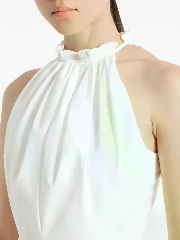 Balmain Flared Cotton Poplin Dress