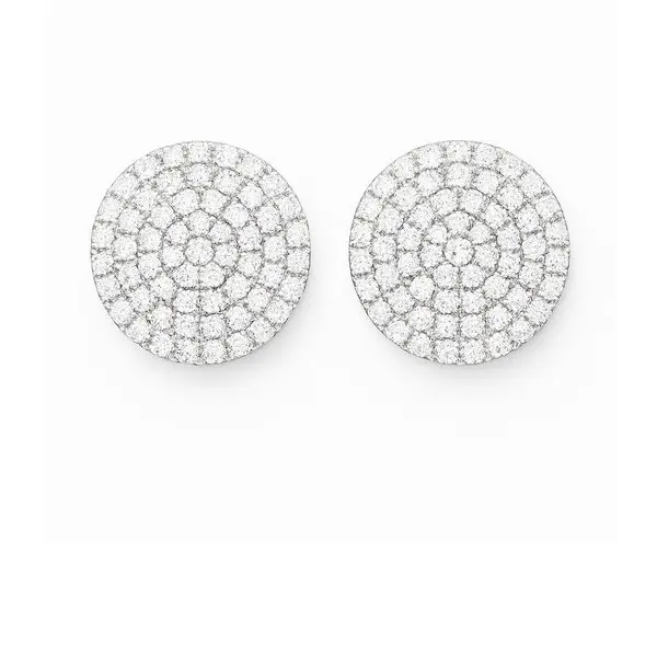 MAISON DE GALA Solaris Pavé Dome Earrings - Silver