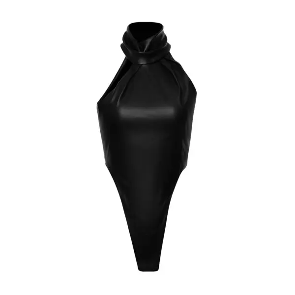 LIKA Cut-out Leather Bodysuit