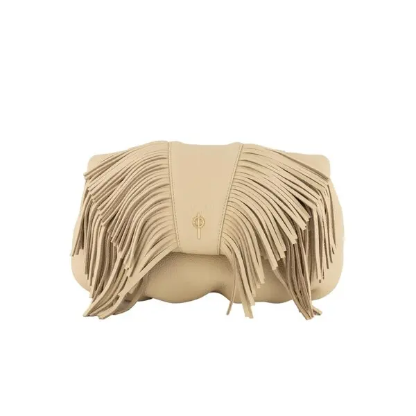 OTRERA Fringe Leather Leda Clutch