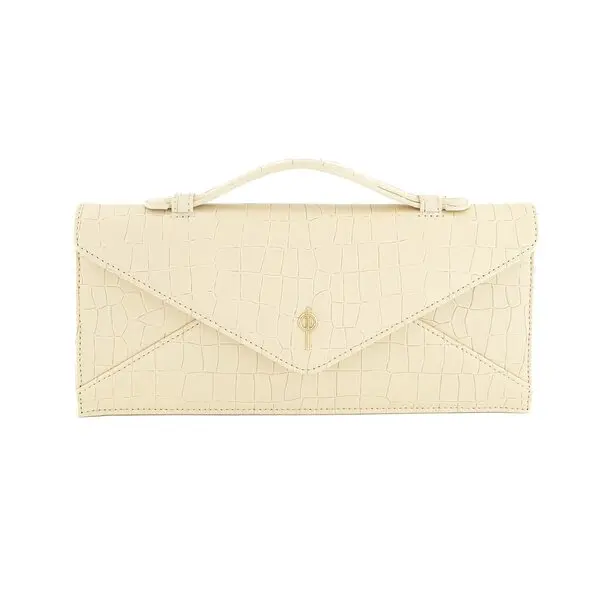 OTRERA Irene Croco-effect Bag - White