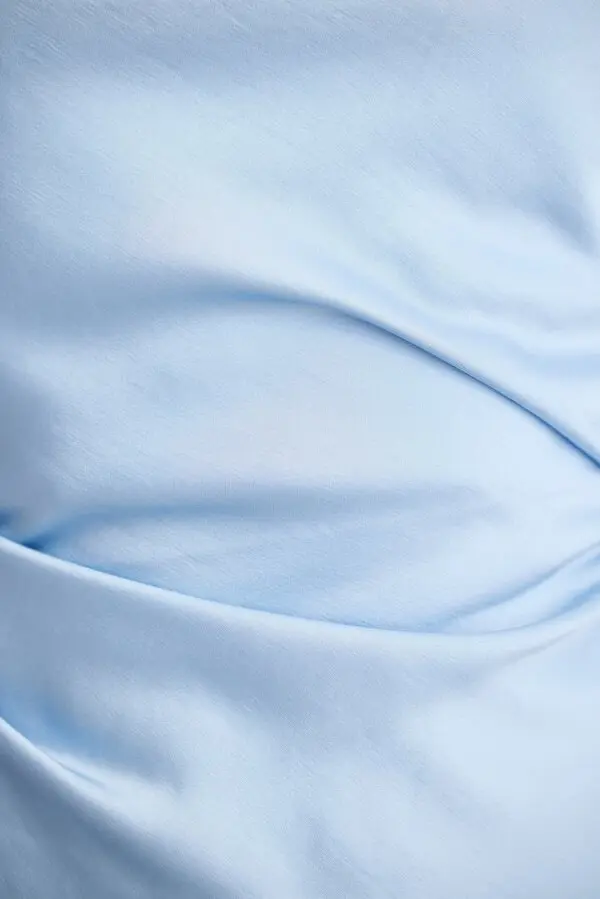 Significant Other Lucile Strapless Satin Gown - Ice Blue