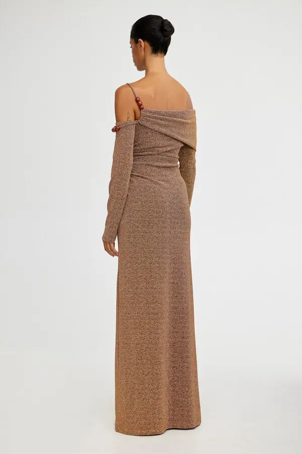 Significant Other Metallic Maxi Gown - Bronze