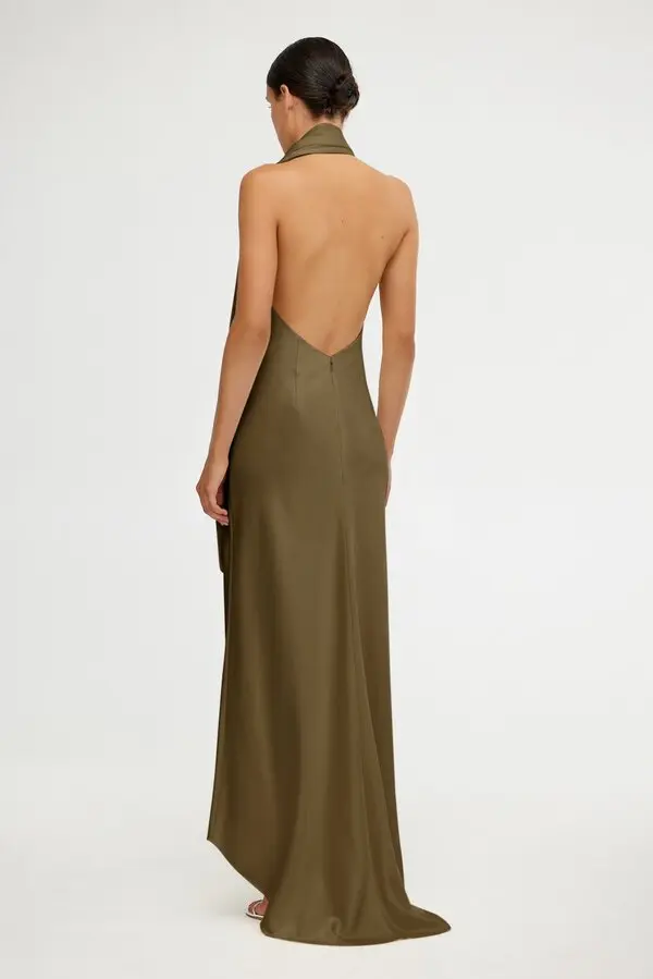 Significant Other Adriana Halter Gown - Olive