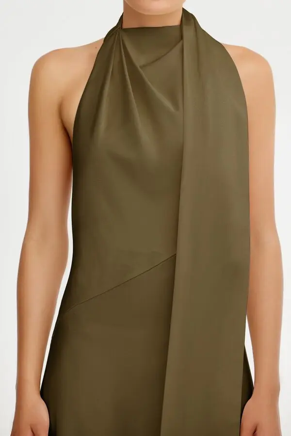 Significant Other Adriana Halter Gown - Olive