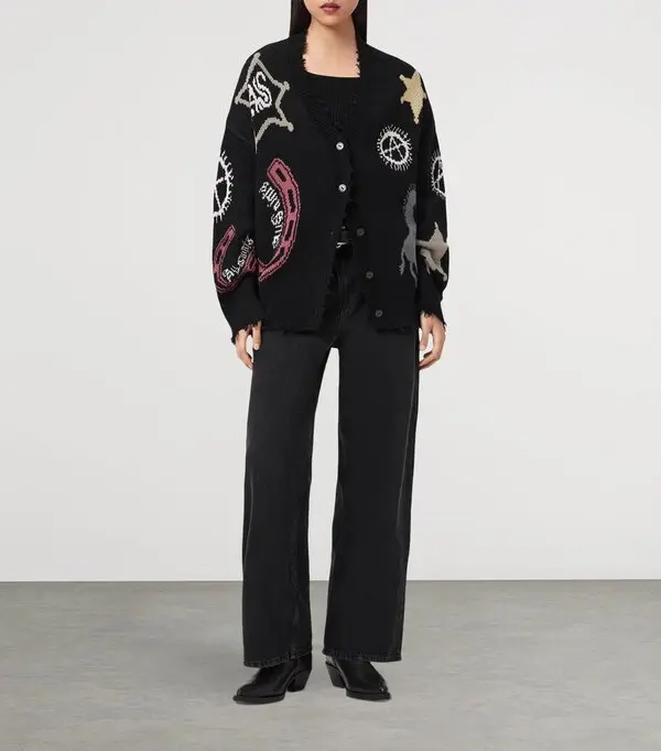 ALLSAINTS Cotton Jacquard Hester Cardigan