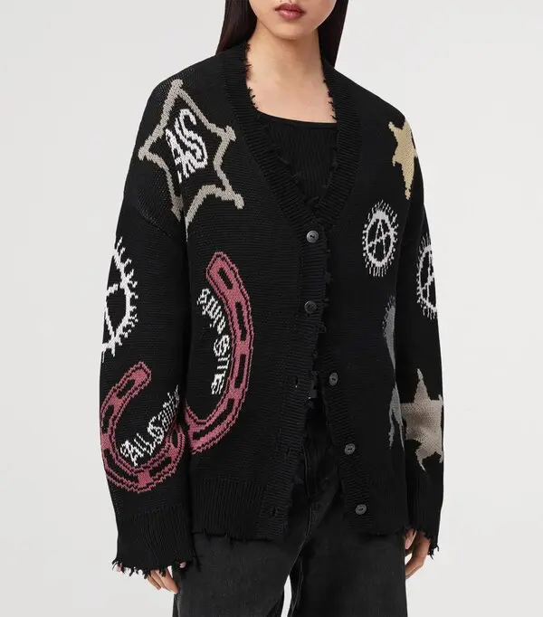ALLSAINTS Cotton Jacquard Hester Cardigan