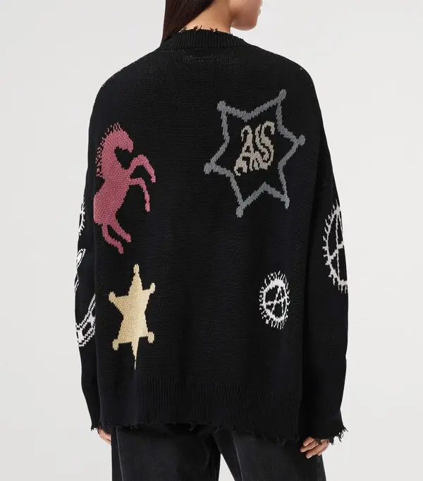 ALLSAINTS Cotton Jacquard Hester Cardigan