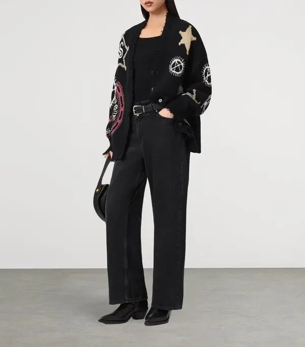 ALLSAINTS Cotton Jacquard Hester Cardigan