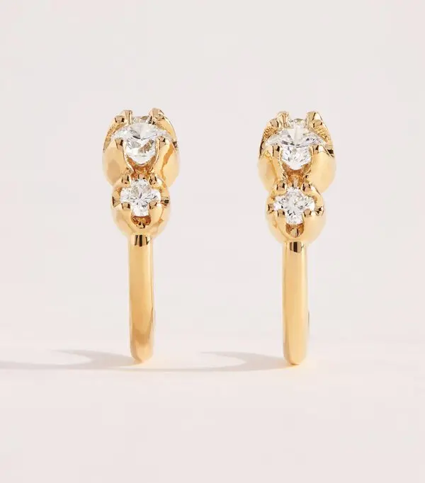 JENNIFER MEYER Mini Graduated Hoop Earrings - Gold