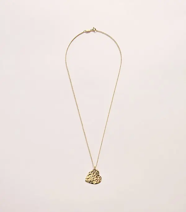 JENNIFER MEYER Hammered Heart Pendant Necklace