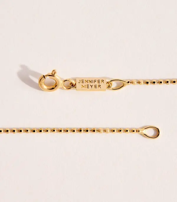 JENNIFER MEYER Hammered Heart Pendant Necklace
