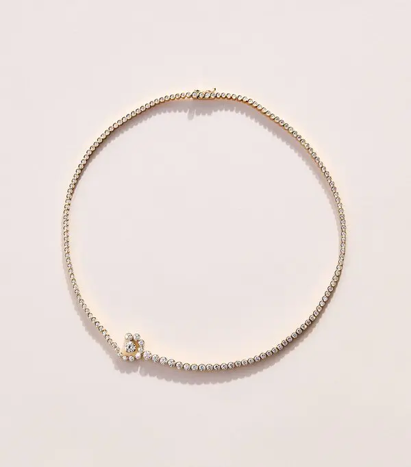 Sophie Bille Brahe Yellow And Diamond Collier D’escargot Necklace - Gold