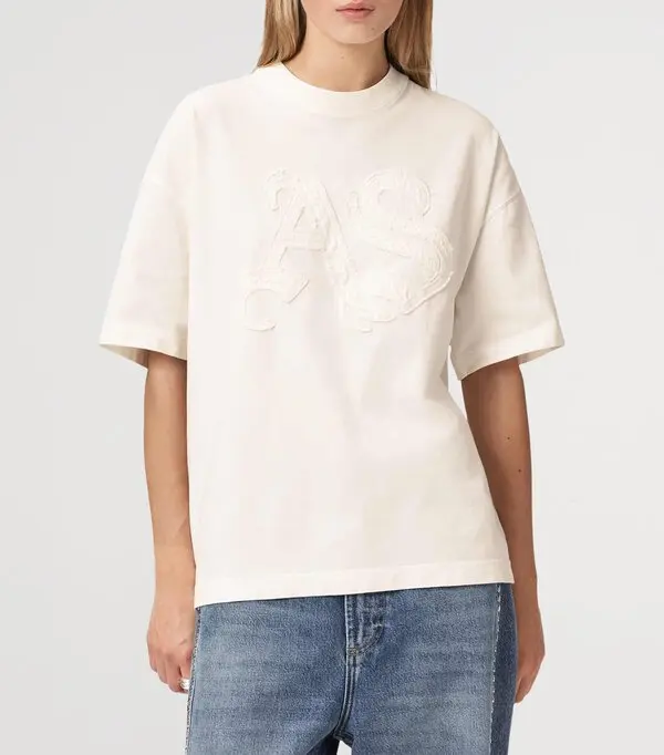 ALLSAINTS Organic Cotton Insignia Etta T-shirt - White