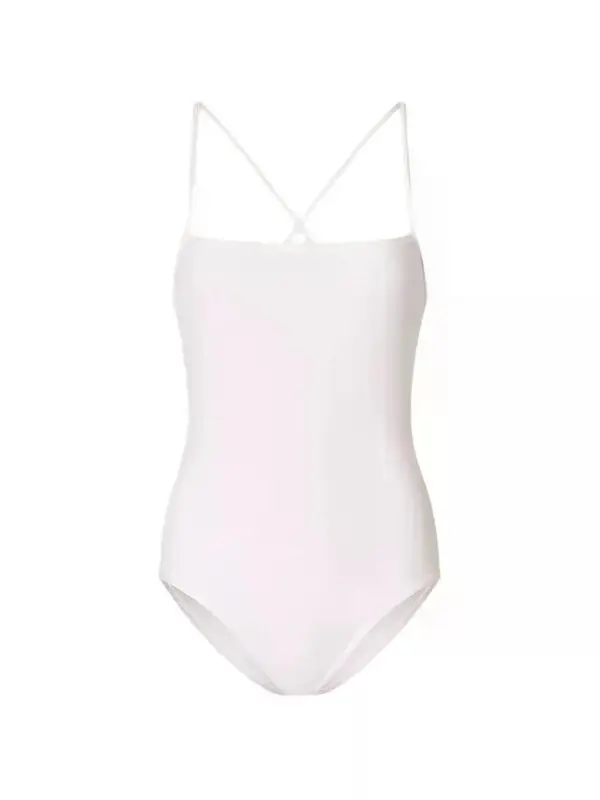Loulou De Saison Criss-crossing Straps Swimsuit - White