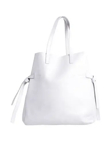 JIL SANDER Leather Shopper Tote With Detachable Pouch - Light Grey