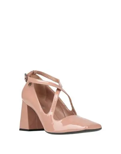 POLLINI Leather Pumps With Buckle Fastening