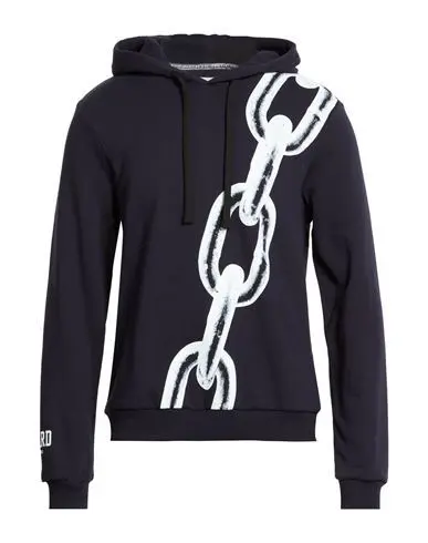 BIKKEMBERGS Cotton Hoodie With Graphic Print - Blue