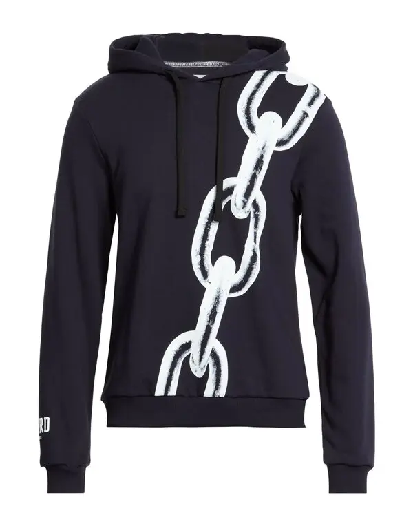 BIKKEMBERGS Cotton Hoodie With Graphic Print - Blue